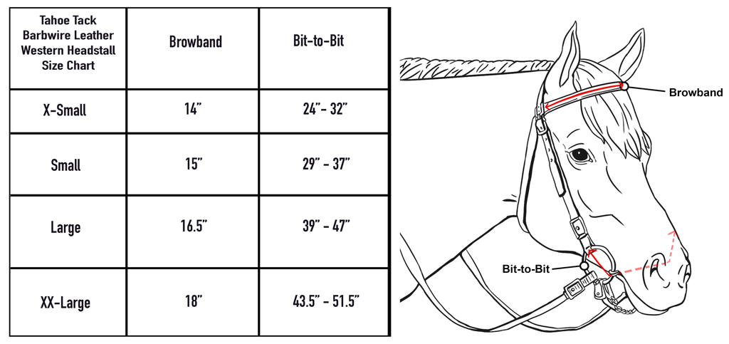 Tahoe Tack Barbwire Hand-Tooled Leather Western Browband Headstall ...