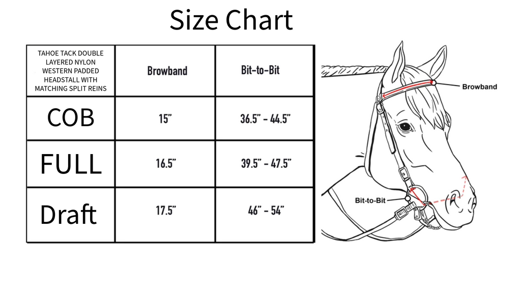 Comfort Double Layered Nylon Western Headstall with Matching Split ...