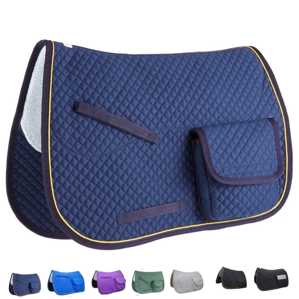 Derby Originals All Purpose Half Fleece-lined English Saddle Pad with ...