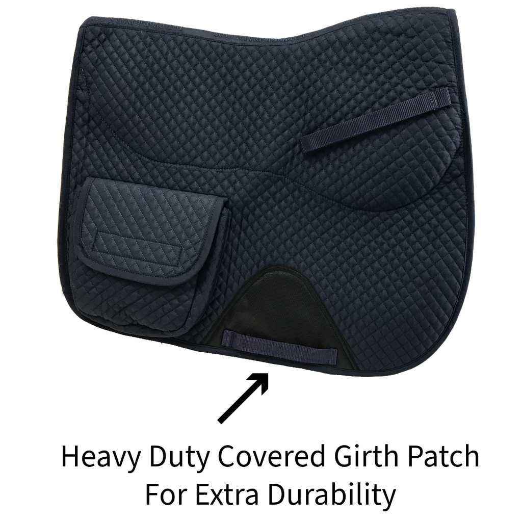 Derby Originals All Purpose English Saddle Pad with Pockets Half Fleec ...