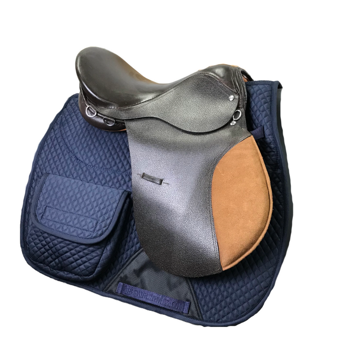 Derby Originals All Purpose English Saddle Pad with Pockets Half Fleec ...