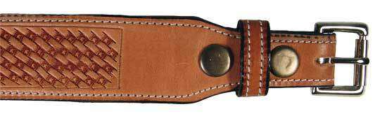Tapered USA Leather Basket Tooled Western Belt with 1" Buckle – Tack ...