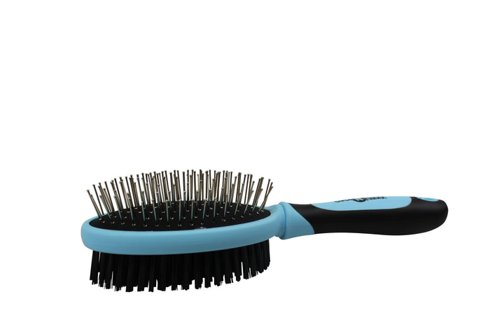 CuteNfuzzy Double Sided Pet Grooming Brush for Dogs and Cats – Tack ...