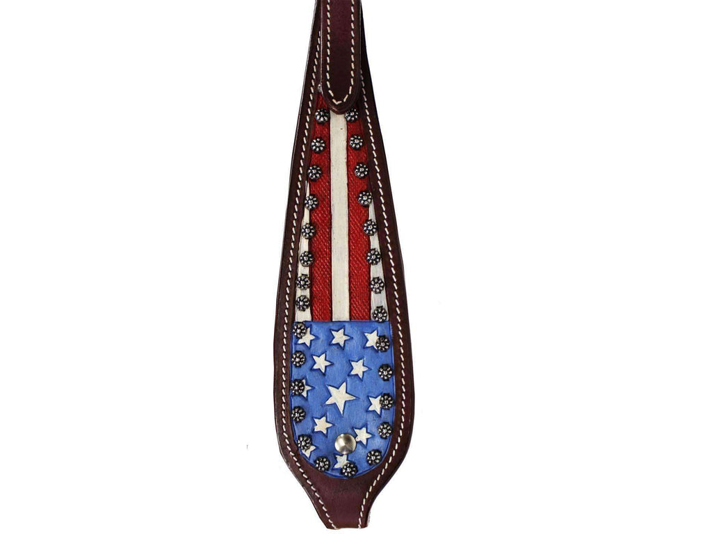 Tahoe Tack Patriotic American Flag Western Headstall & Reins - Hand ...